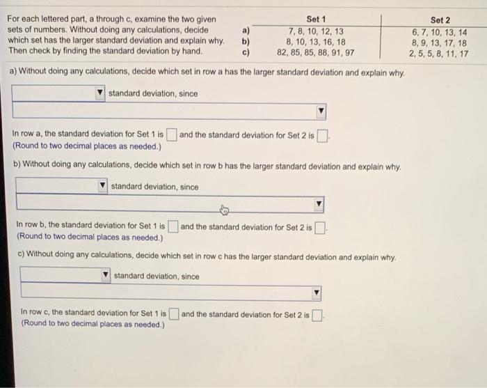 Solved Set 1 For each lettered part, a through c, examine | Chegg.com