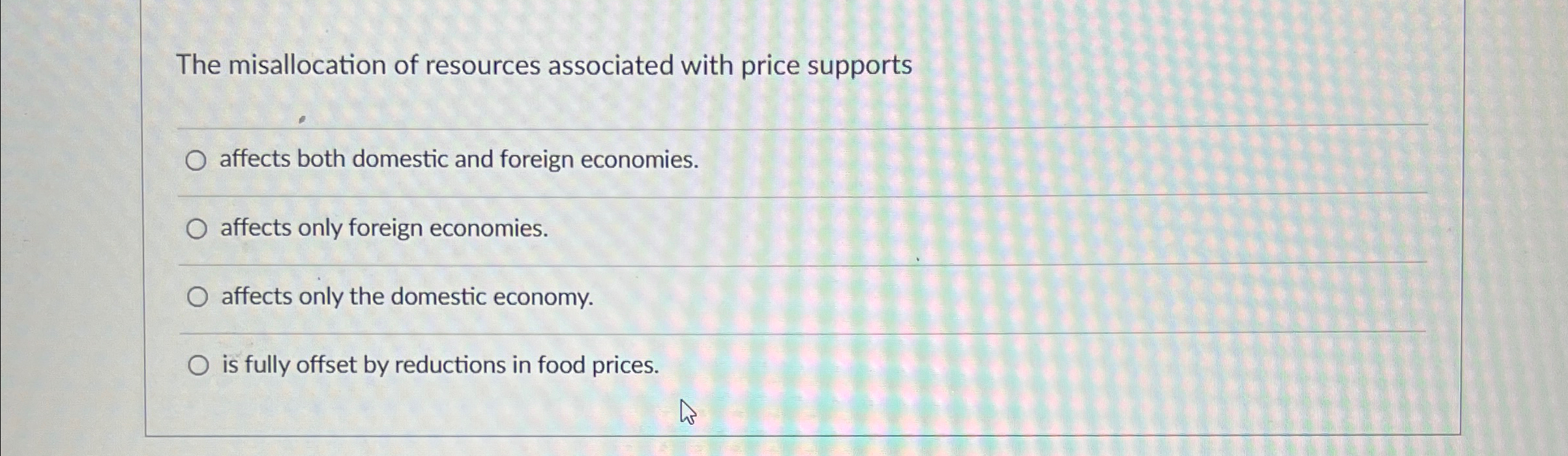 Solved The Misallocation Of Resources Associated With Price