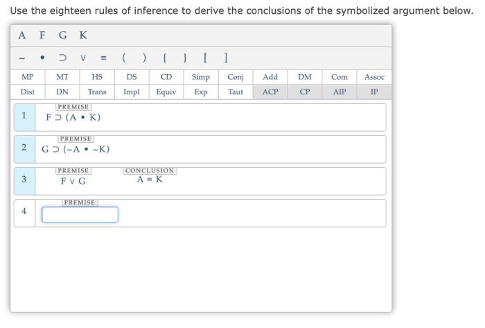 Solved Use the eighteen rules of inference to derive the | Chegg.com