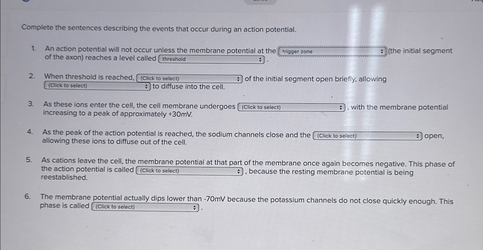 Solved Complete the sentences describing the events that | Chegg.com