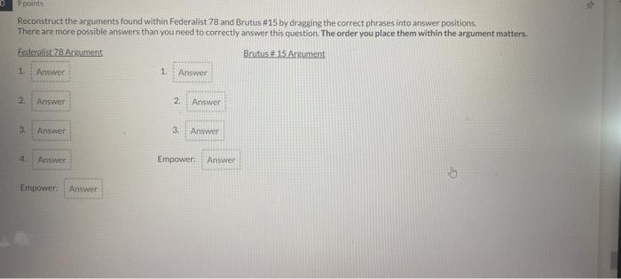 Reconstruct the arguments found within Federalist 78 | Chegg.com