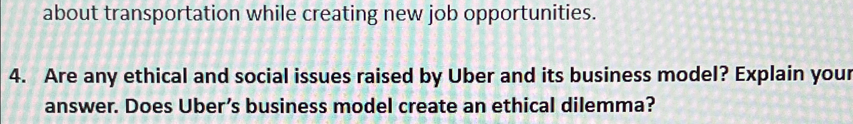 Solved about transportation while creating new job | Chegg.com
