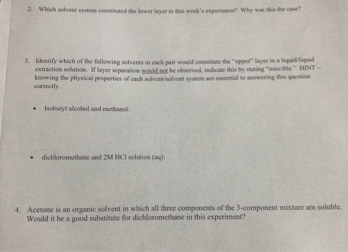 Solved Acid/Base Extraction Post-Lab Questions: 3. Provide a | Chegg.com