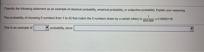 Solved Classify the following statement as an example of | Chegg.com