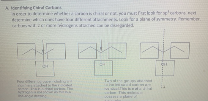 Solved A. Identifying Chiral Carbons In order to determine | Chegg.com