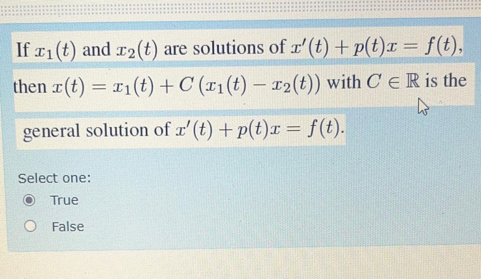 Solved If x1(t) ﻿and x2(t) ﻿are solutions of | Chegg.com
