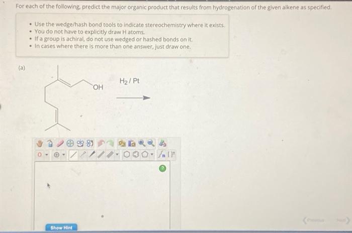 Solved - Use the wedge/hash bond tools to indicate | Chegg.com
