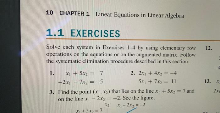 Solved 10 CHAPTER 1 Linear Equations in Linear Algebra 1.1 | Chegg.com