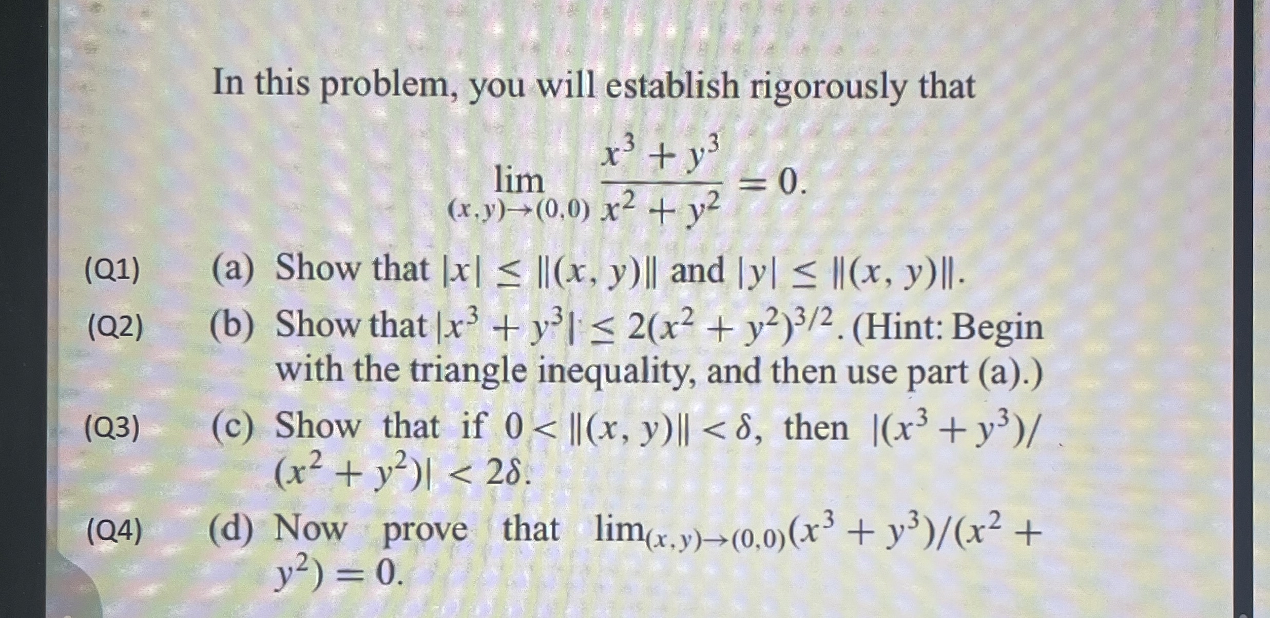 Solved In this problem, you will establish rigorously | Chegg.com
