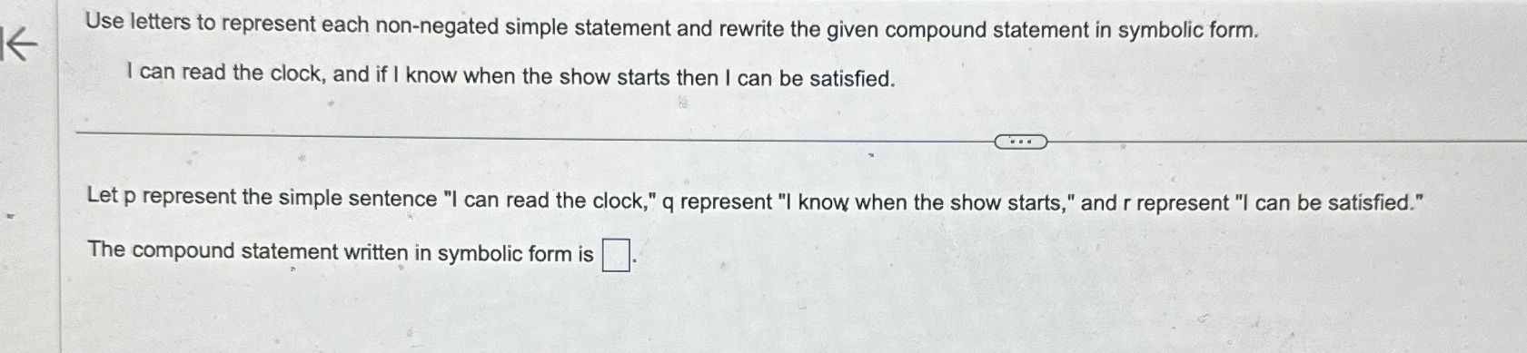 Solved Use letters to represent each non-negated simple | Chegg.com