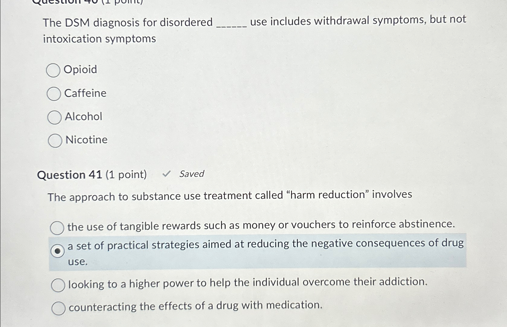Solved The DSM diagnosis for disordered use includes | Chegg.com