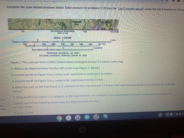 Solved Complete the scale-related problems below. Enter | Chegg.com