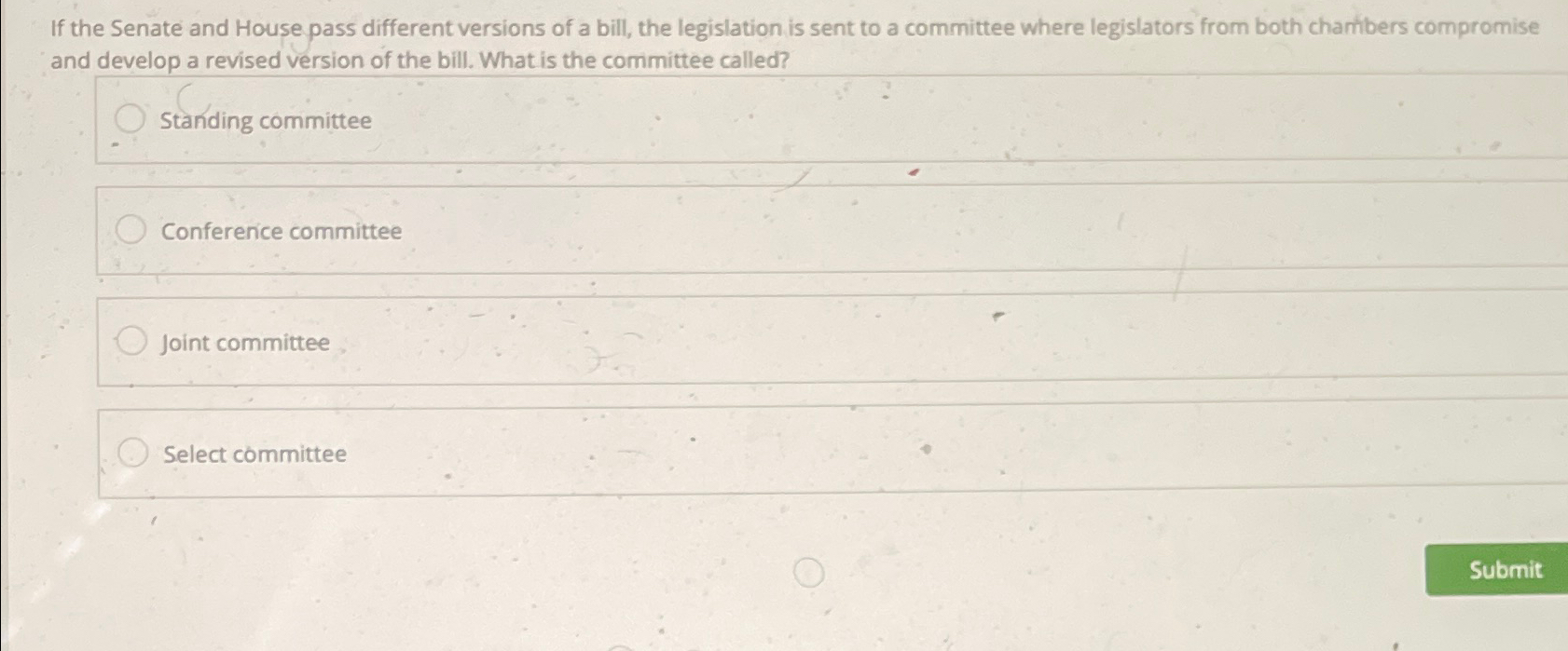 Solved If the Senate and House pass different versions of a | Chegg.com