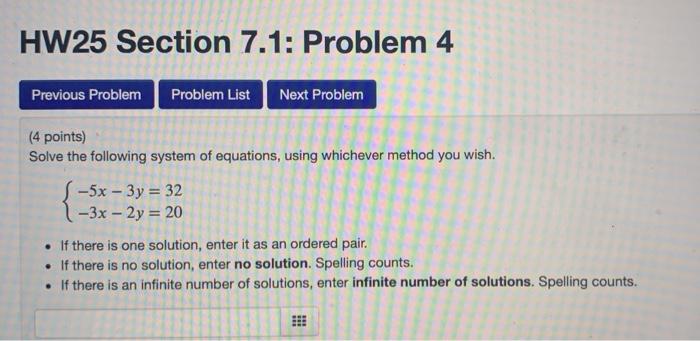 Solved HW25 Section 7.1: Problem 4 Previous Problem Problem | Chegg.com