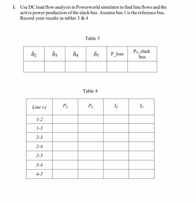Solved DC Load Flow Analysis The single line diagram below | Chegg.com