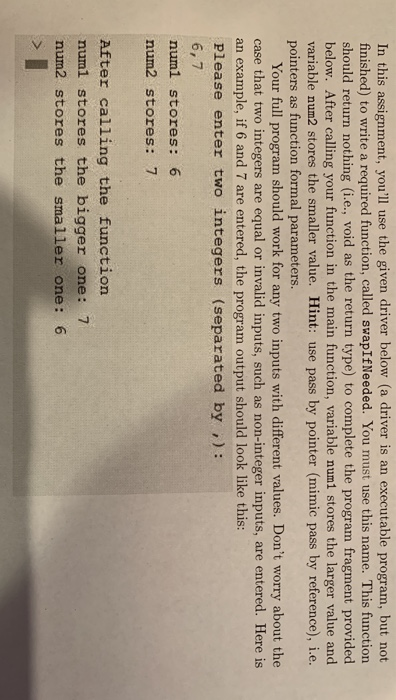 Solved In this assignment, you'll use the given driver below | Chegg.com