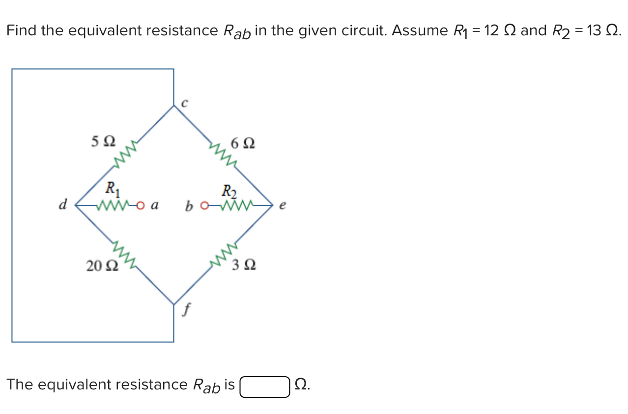 Solved Encuentra la resistencia equivalenteRab ﻿en el | Chegg.com
