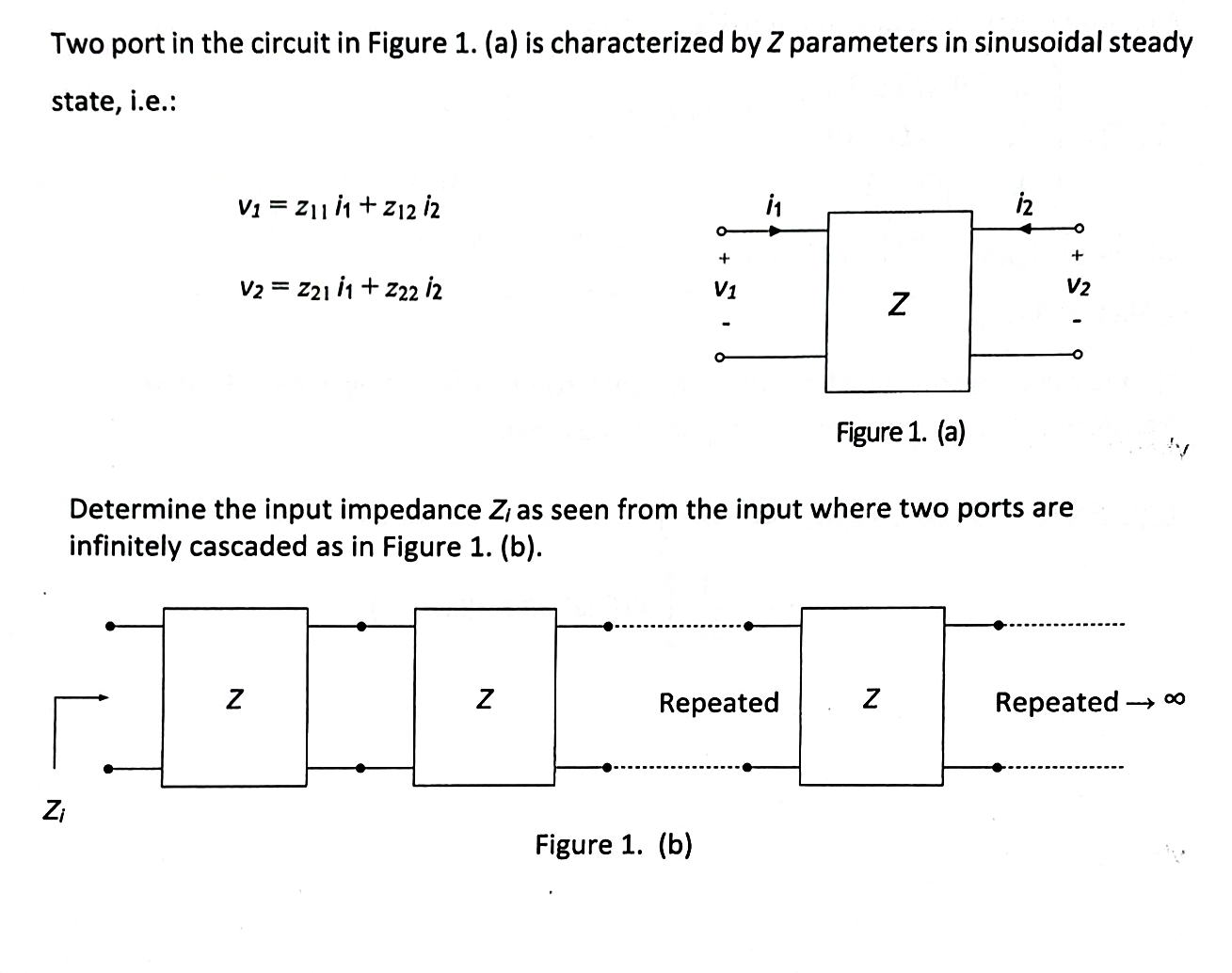 Solved Two port in the circuit in Figure 1. (a) ﻿is | Chegg.com