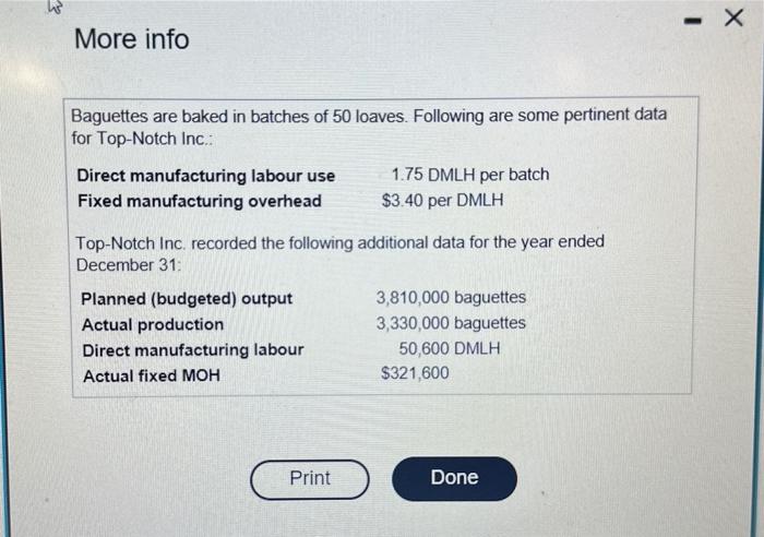 Solved The Top-Notch Inc, allocates FMOH to products on the | Chegg.com