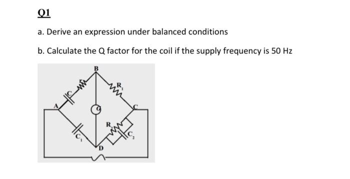 Solved a. Derive an expression under balanced conditions b. | Chegg.com