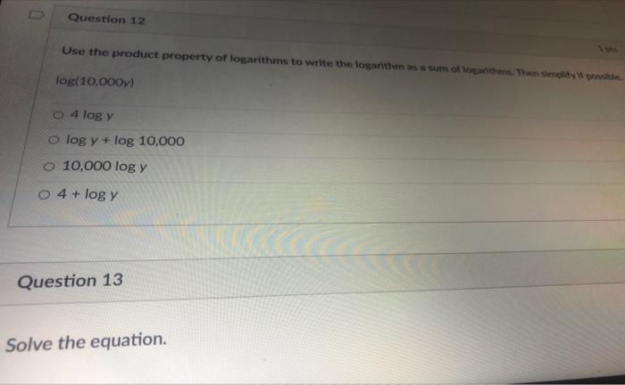 Solved Use the product property of logarithms to write the | Chegg.com