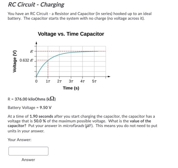 Solved RC Circuit - Discharging You have an RC Circuit - a | Chegg.com