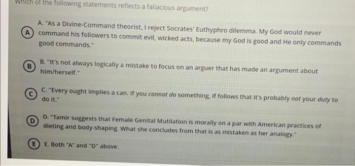 Solved Which of the following statements reflects a | Chegg.com