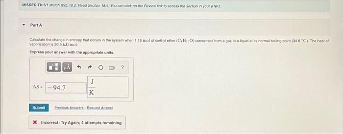 Solved Calculate the change in entropy that occurs in the | Chegg.com