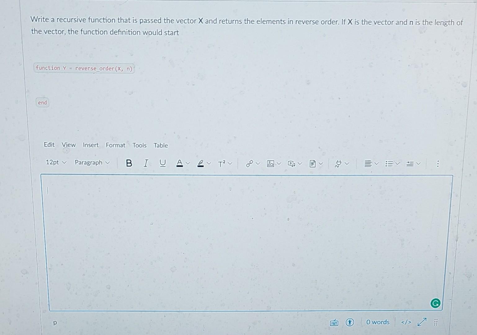 Solved Write a recursive function that is passed the vector | Chegg.com