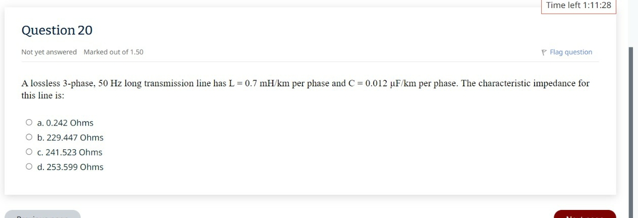 Solved Time left 1:11:28Question 20Not yet answered Marked | Chegg.com