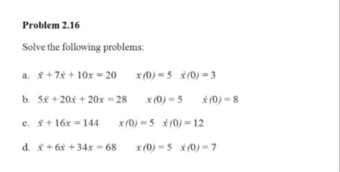 Solved Problem 216solve The Following 9306
