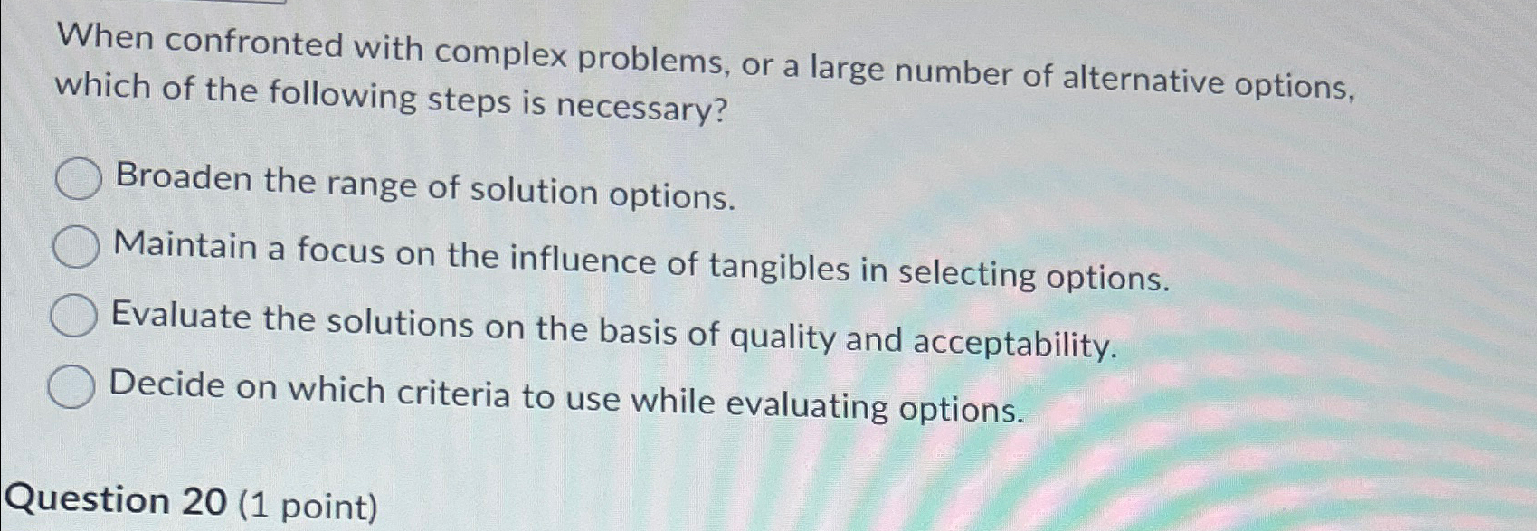 Solved When confronted with complex problems, or a large | Chegg.com