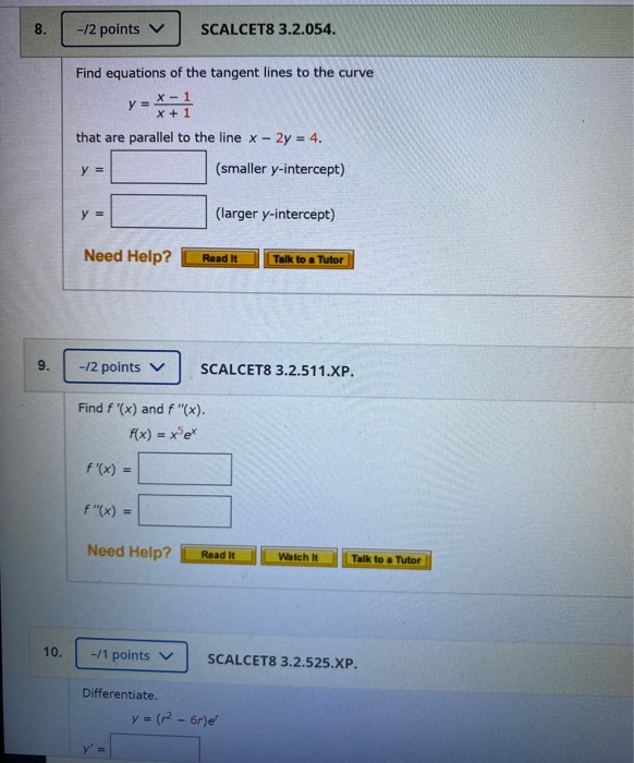 Solved --/1 points v SCALCET8 3.2.045.MI. If f(x) = e'g(x), | Chegg.com