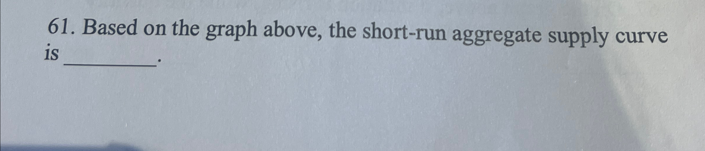 Solved Based on the graph above, the short-run aggregate | Chegg.com