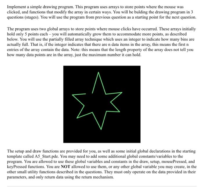 Solved Implement a simple drawing program. This program uses | Chegg.com