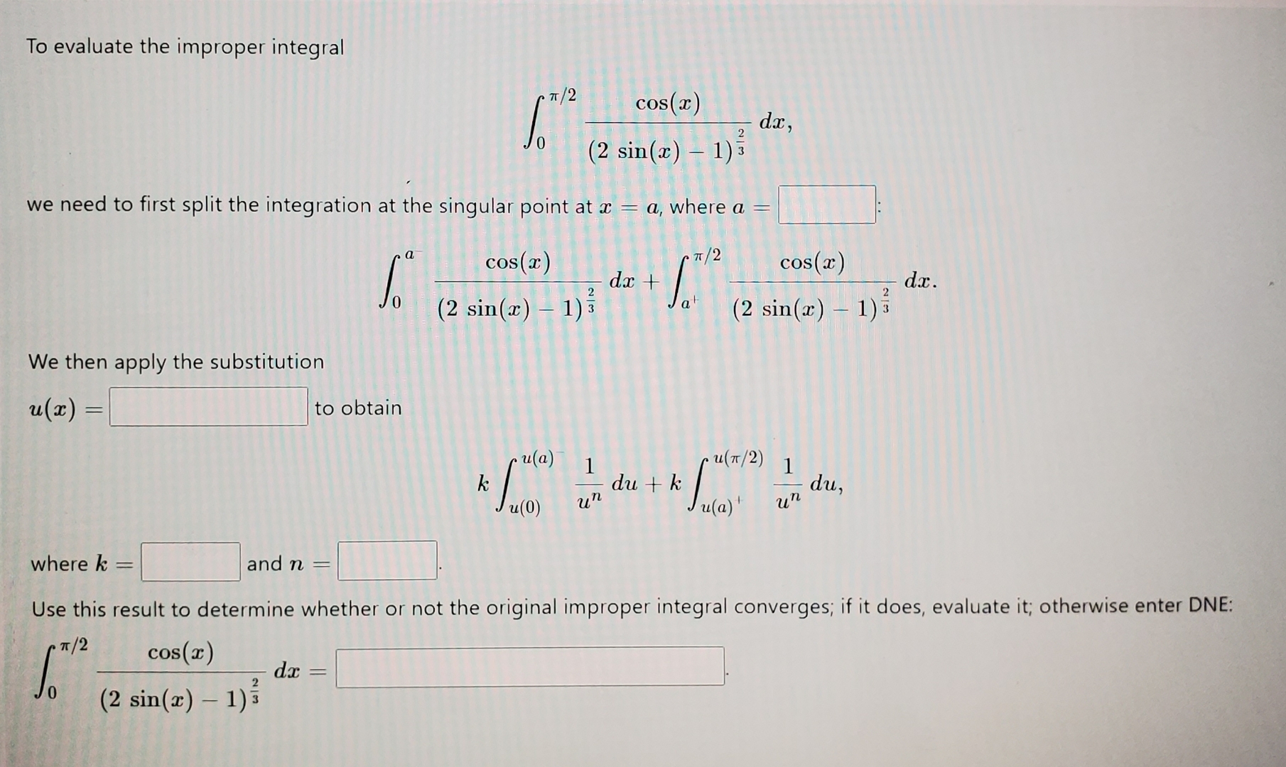 Solved To evaluate the improper | Chegg.com