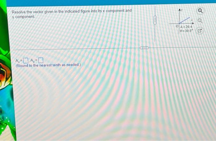 Solved a Resolve the vector given in the indicated figure | Chegg.com