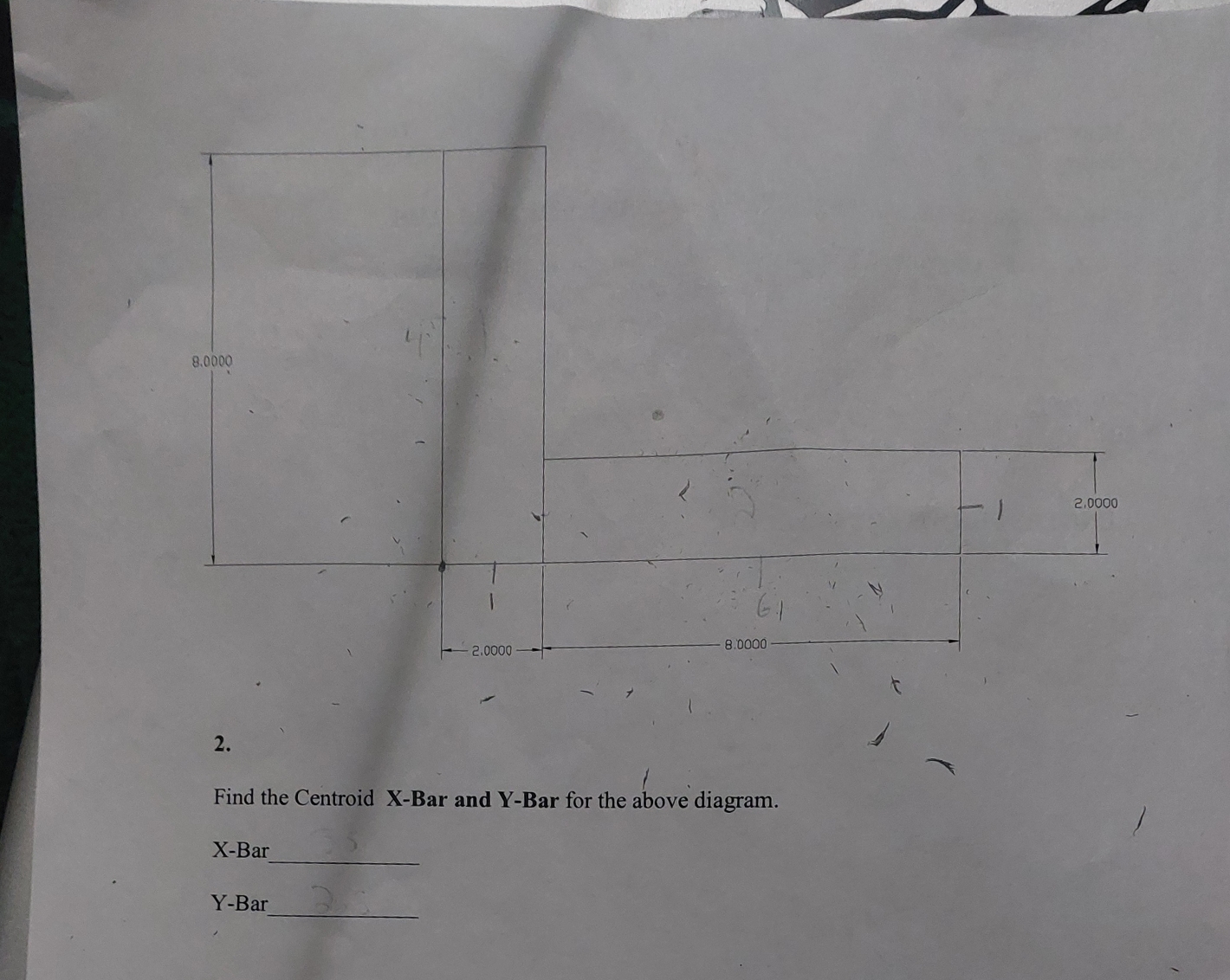 Solved Find the Centroid X-Bar and Y-Bar for the above | Chegg.com