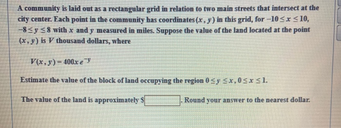 Solved A community is laid out as a rectangular grid in | Chegg.com