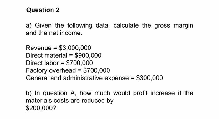 Solved Question 2 a) Given the following data, calculate the | Chegg.com