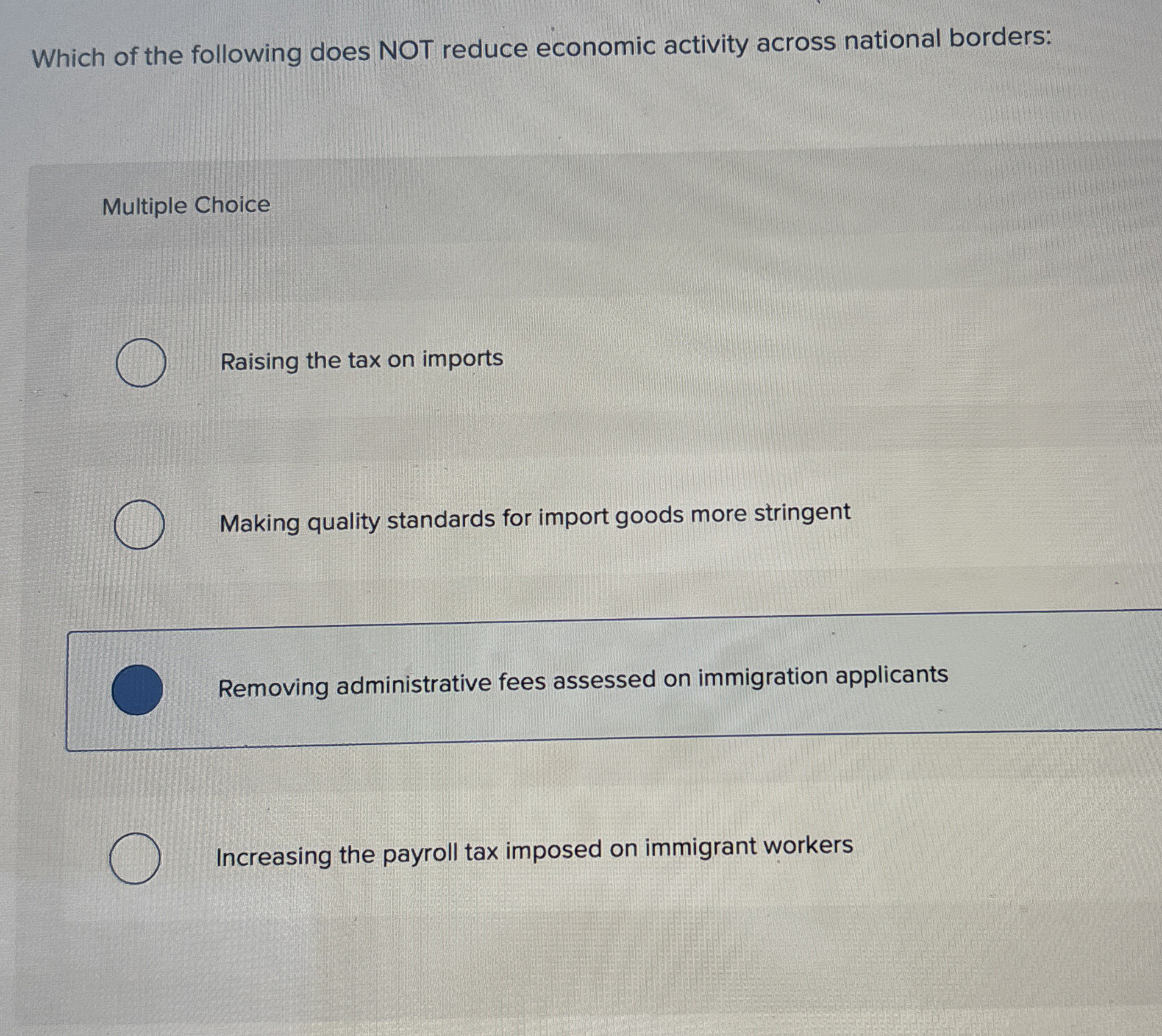 Solved Which of the following does NOT reduce economic | Chegg.com
