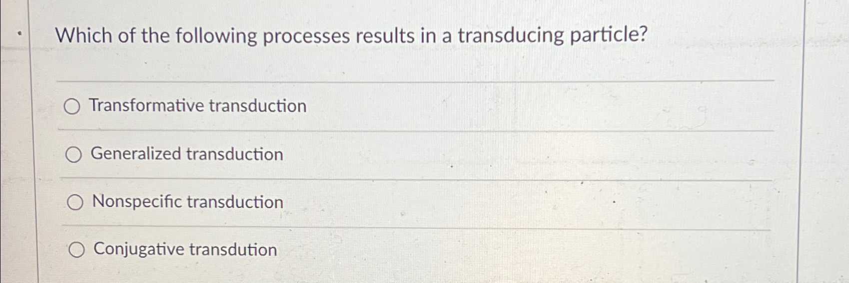 Solved Which of the following processes results in a | Chegg.com