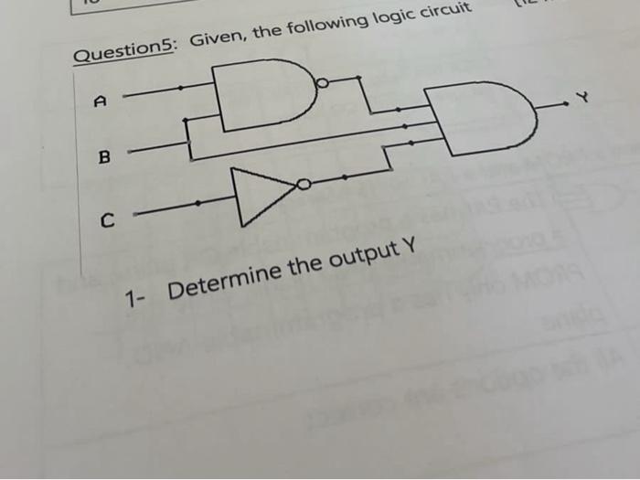 -inn5: Given, the following logic circuit 2- Draw | Chegg.com