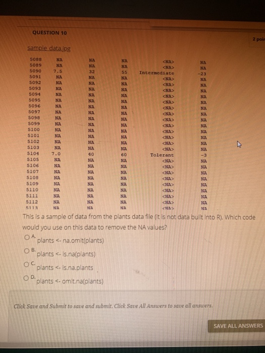Solved QUESTION 10 2 poir sample data.jpg S088 5089 5090 | Chegg.com