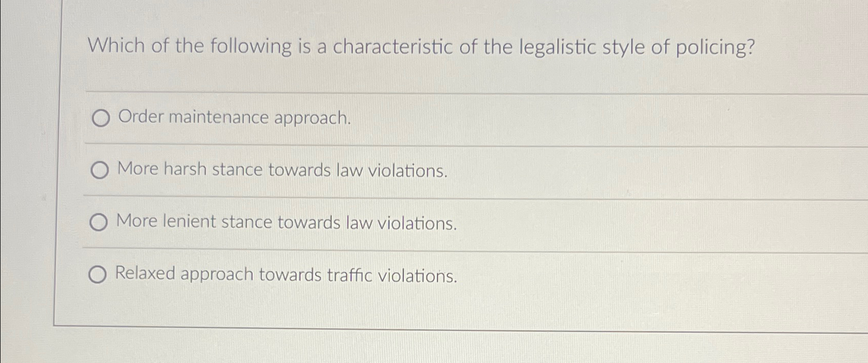 Solved Which of the following is a characteristic of the | Chegg.com