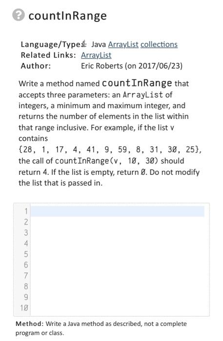 Solved ? addStars Language/Types Java ArrayList collections | Chegg.com