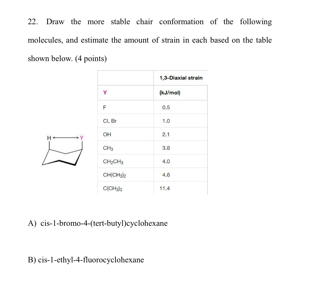 Solved Draw the more stable chair conformation of the | Chegg.com
