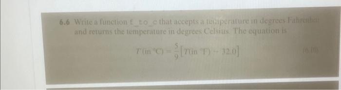 Solved function deg_c=f_to c(degf) \% F_TO C convert degrees | Chegg.com
