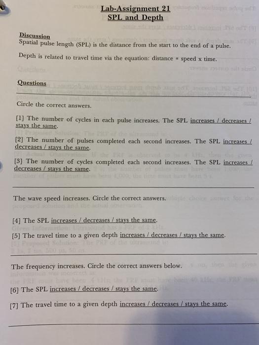 Solved Lab-Assignment 21 SPL and Depth Discussion Spatial | Chegg.com