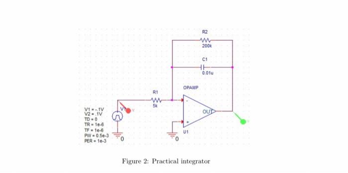 1. Integrator: The following circuit is an analog | Chegg.com